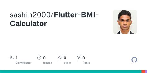 Github Sashin Flutter Bmi Calculator