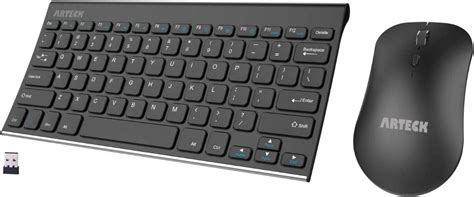 Arteck 2 4G Wireless Keyboard And Mouse Combo Ultra Compact Slim