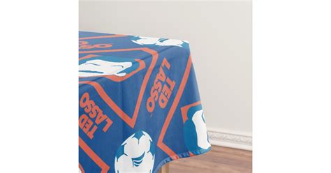 Ted Lasso Face And Ball Diamond Pattern Tablecloth Zazzle