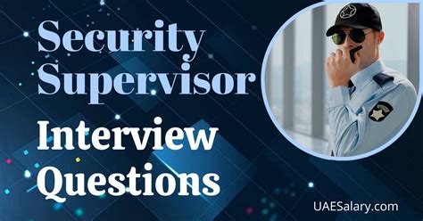 Security Supervisor Interview Questions With Sample Answers