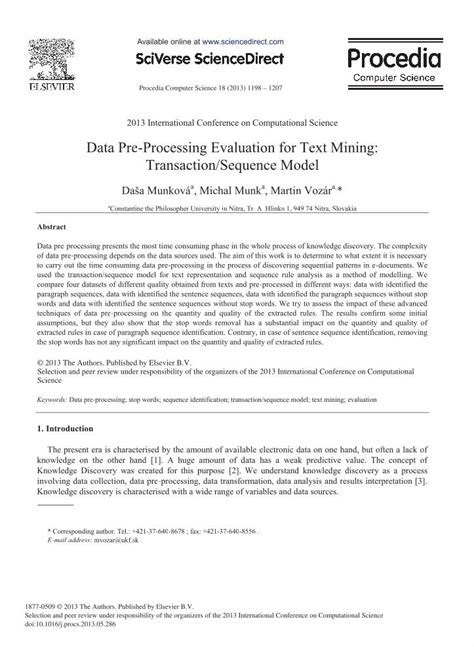 pdf data pre processing evaluation for text mining transaction