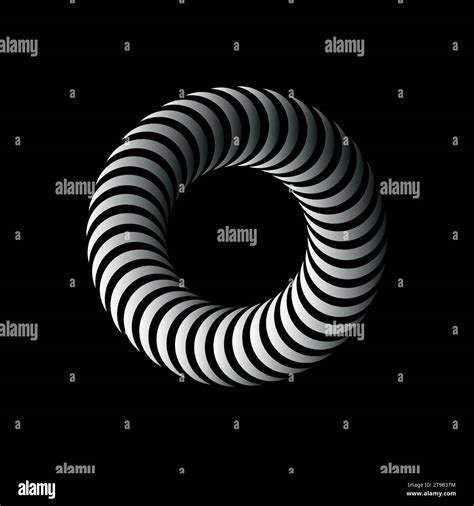 Abstract Spiral Vortex Element Radiating Radial Bent Lines Gradient