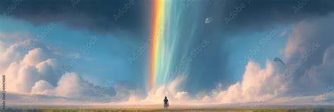 Massive Tornado Based On The Fibonacci Sequence Surrealism Background