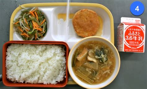 Typical Japanese School Lunch