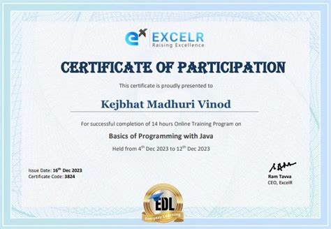 Javaprogramming Learning Certification Excelr Coding Madhuri