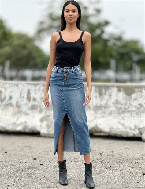 Below The Knee Denim Skirts Tagged Below The Knee Denim Skirts