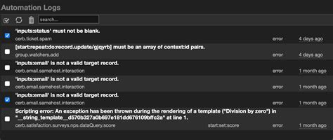 Automation Logs Cerb