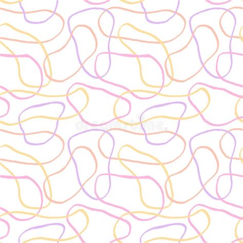 Wavy Seamless Cute Squiggle Pattern Seamless Print Of Colorful