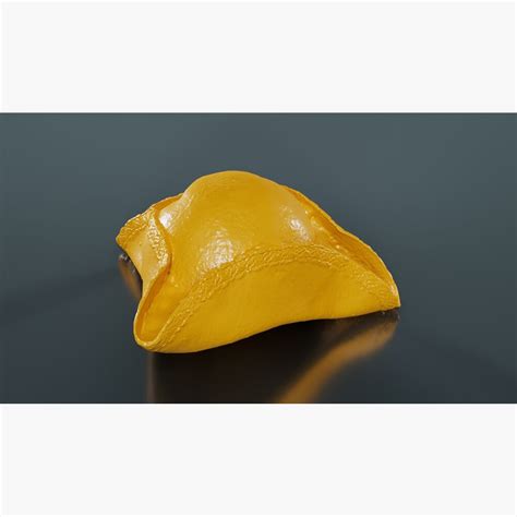 Triangle Hat Gold 3d Model Download Hats On