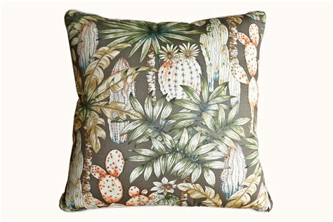 Tommy Bahama Emporio Cactus Throw Cushion Naturally Cane Rattan And