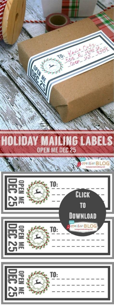 Printable Holiday Mailing Labels Holiday Mailing