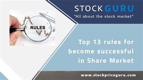 The Beginner S Guide To Stock Market Top 13 Rules To Become Successful