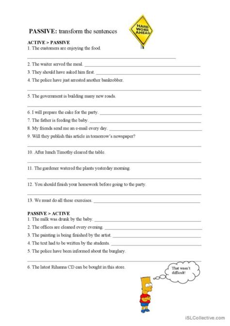 884 Passive English Esl Worksheets Pdf And Doc