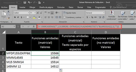 Extraer sólo números de una celda con texto y números Excel al Máximo