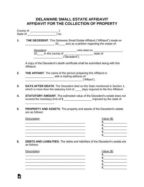 Affidavit Of Property Value Form AffidavitForm Net
