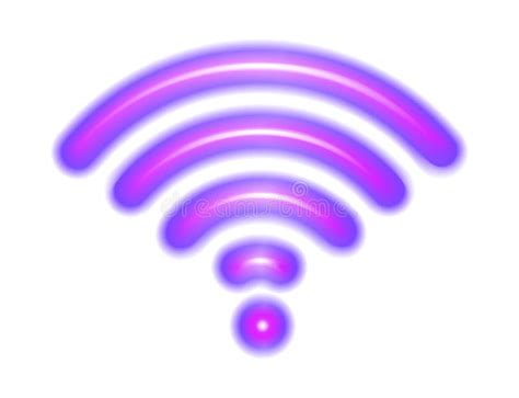 Glowing Blue Violet Light Wifi And Radar Wave Sensor Wireless Network