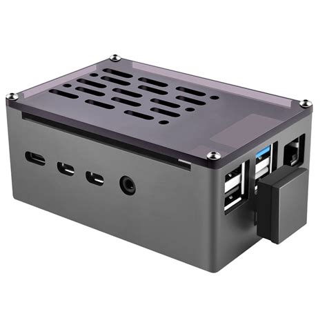 Aluminium Nas Case For Pi 4 With Quiet Cooling Fan The Pi Hut
