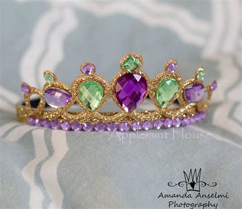 Purple And Green Mermaid Crown Princess Cosplay Tiara Headband Birthday