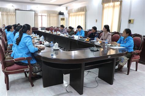 ຄະນະຈາກສູນກາງສະຫະພັນແມ່ຍິງລາວ ມາແລກປ່ຽນບົດຮຽນ ວຽກງານສ້າງພະນັກງານນໍາພາ ຄຸ້ມຄອງເພດຍິງ ຢູ່