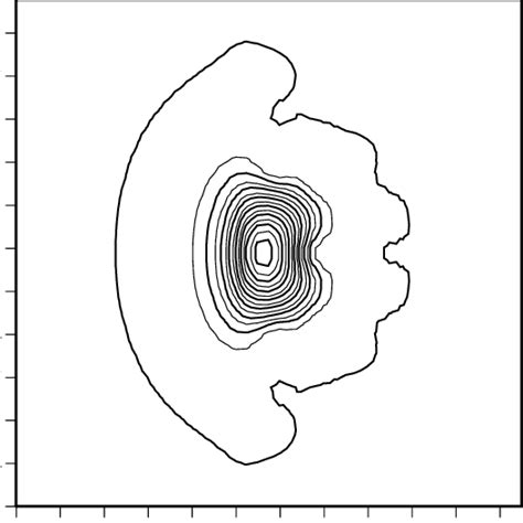 Contour Plot Of The Positron Surface State Wave Function At The