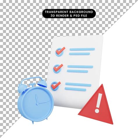 Premium Psd 3d Illustration Of Time Task Icon 3d Render
