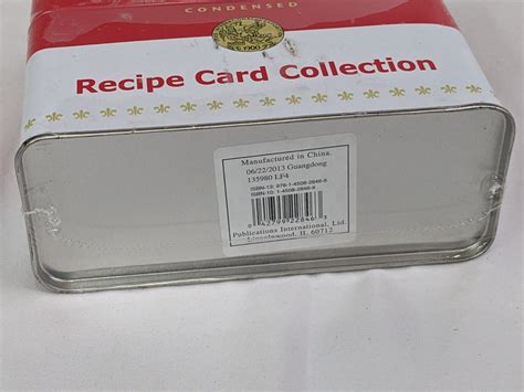 Campbells Recipe Card Collection With Attractive Tin Storage Box The