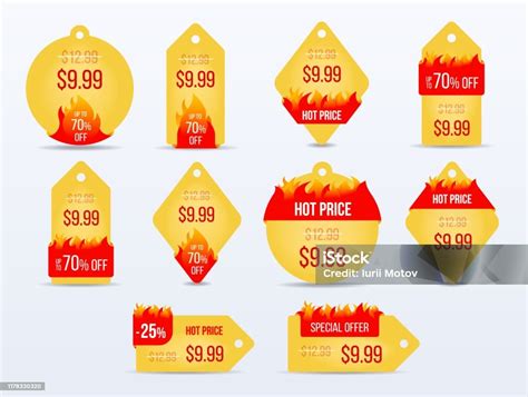 핫 프라이스 베이지 세트 특별 제공 판매 태그 할인 기호 소매 스티커 기호 가격입니다 벡터 그림입니다 0명에 대한 스톡 벡터 아트 및 기타 이미지 Istock