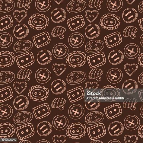 흑백 원활한 버튼 패턴 피팅의 다양한 유형 다양한 모양과 크기의 버튼 낙서 스타일 벡터 0명에 대한 스톡 벡터 아트 및 기타 이미지 Istock