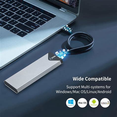 Ssk Aluminio M2 Nvme Ssd Adaptador De Caja Usb 31 Gen 2 10 Gbps A