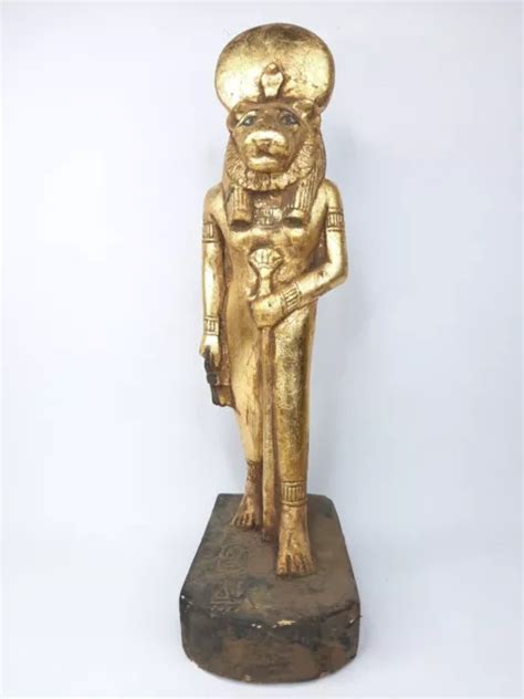 Rare Ancienne Statue Égyptienne Ancienne Pierre De Sekhmet Protection