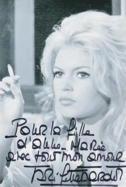 Brigitte Bardot Original Autogramm Signiertes Foto Top Portrait Lange