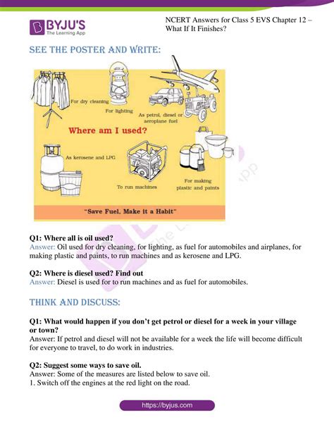 Ncert Solutions Class 5 Evs Chapter 12 What If It Finishes Byjus