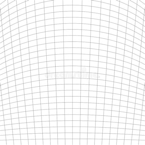 Monochrome Abstract Square Curved Three Dimensional Grid Stock Vector Illustration Of Effect