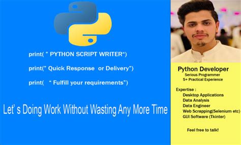 Do Python Simple Or Gui Projectsscripts And Scrapping By