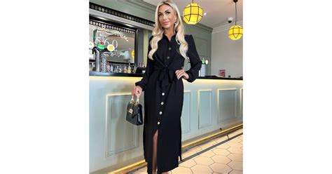 Ax Paris Black Belted Midi Shirt Dress New Look
