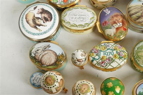 Oval Collection Of Halcyon Days Enamel Boxes Mutualart