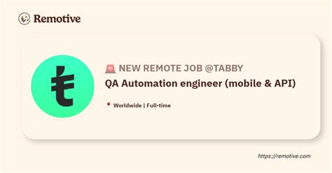 [hiring] Qa Automation Engineer Mobile And Api Tabby