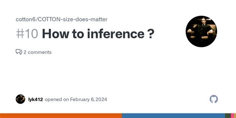 How To Inference · Issue 10 · Cotton6cotton Size Does Matter · Github