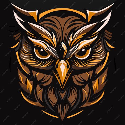 Premium Vector Owl Face Vector Art Tailored For Graphic Projects