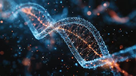 Nucleotides Disassembling Dna Strand Stock Illustration Illustration