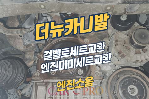 더뉴카니발 엔진소음과 승차감저하로 겉벨트세트 엔진미미세트 교환 정비 정비갤러리 카프로샵