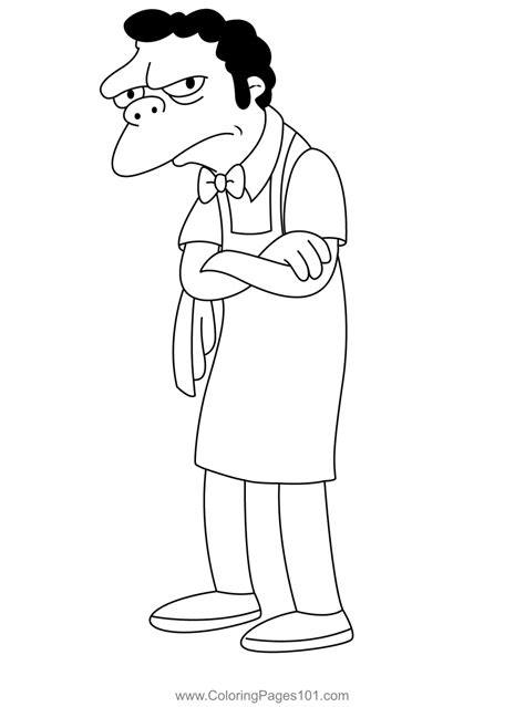 Moe Coloring Page Cartoon Coloring Pages Simpsons Drawings Coloring Pages