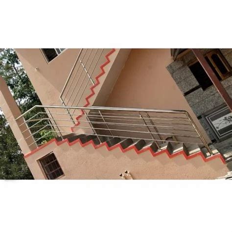 Silver Stainless Steel Staircase Railing For Home At Square Feet In Bengaluru