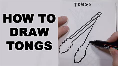 How To Draw Tongs Youtube