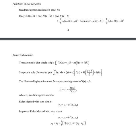 Mf27 Formula List • Musclemath Tuition