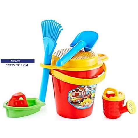 Trade Shop Traesio Seau Avec Accessoires Arrosoir Bateau Jeux De