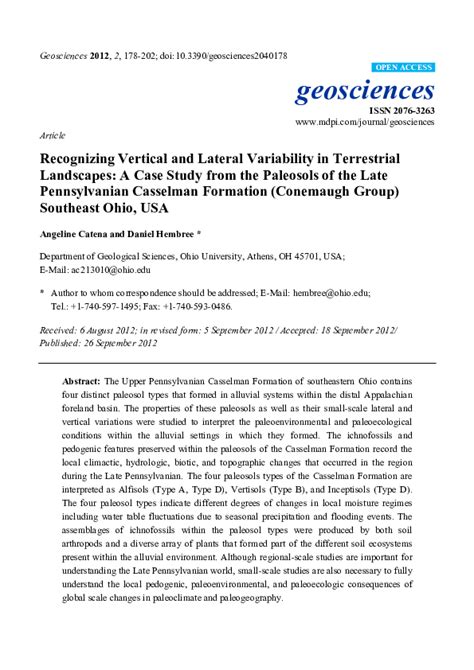 Pdf Recognizing Vertical And Lateral Variability In Terrestrial