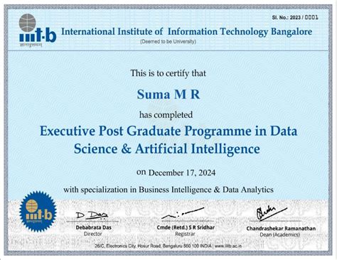Datascience Artificialintelligence Epgp Workintegratedlearningprogram Suma M R 16 Comments