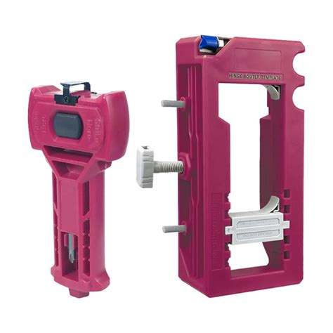 Bleeus Door Hinge Installation Kit Mortiser Template Door Installation Kit Tool Parts Red