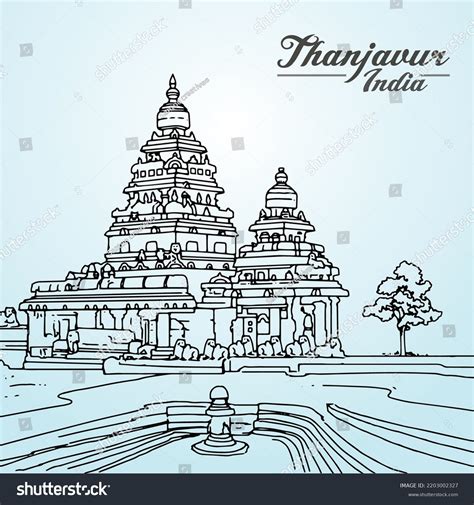 Temple Tanjore By Far Grandest Chola Stock Vector Royalty Free